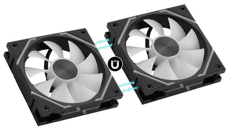 MSI MPG EZ120 ARGB-1B Fan - 120mm ARGB Fan, Fluid Dynamic Bearing with Extra nut Fixing, Mystic ...